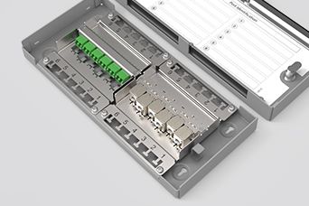 Modular Zone Termination Box for keystone jacks or fibre adaptors